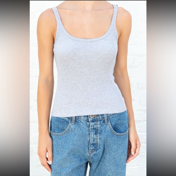 Brandy Melville | Tops | Brandy Melville Gray Beyonca Long Tank | Poshmark